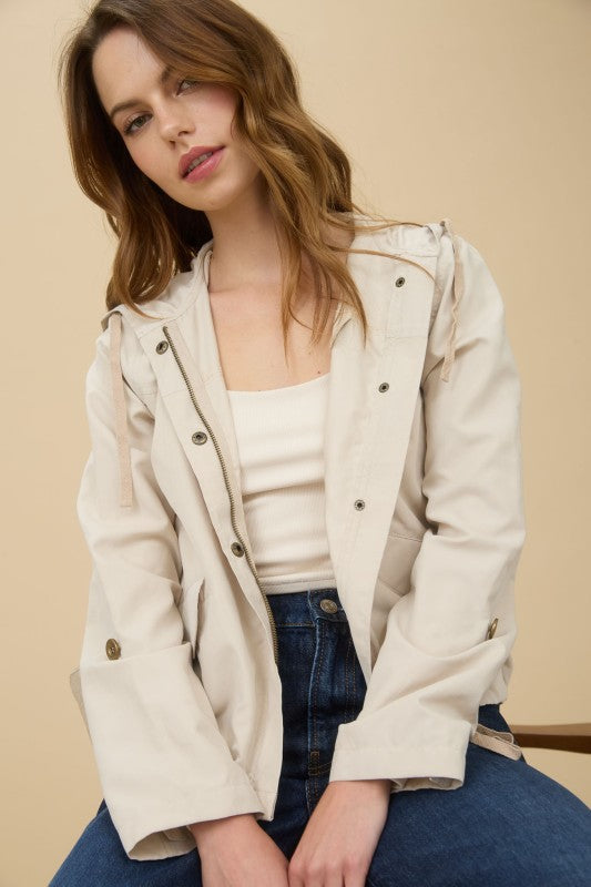 Genie Snap Button Zip Up Hoodie – West End Boutique